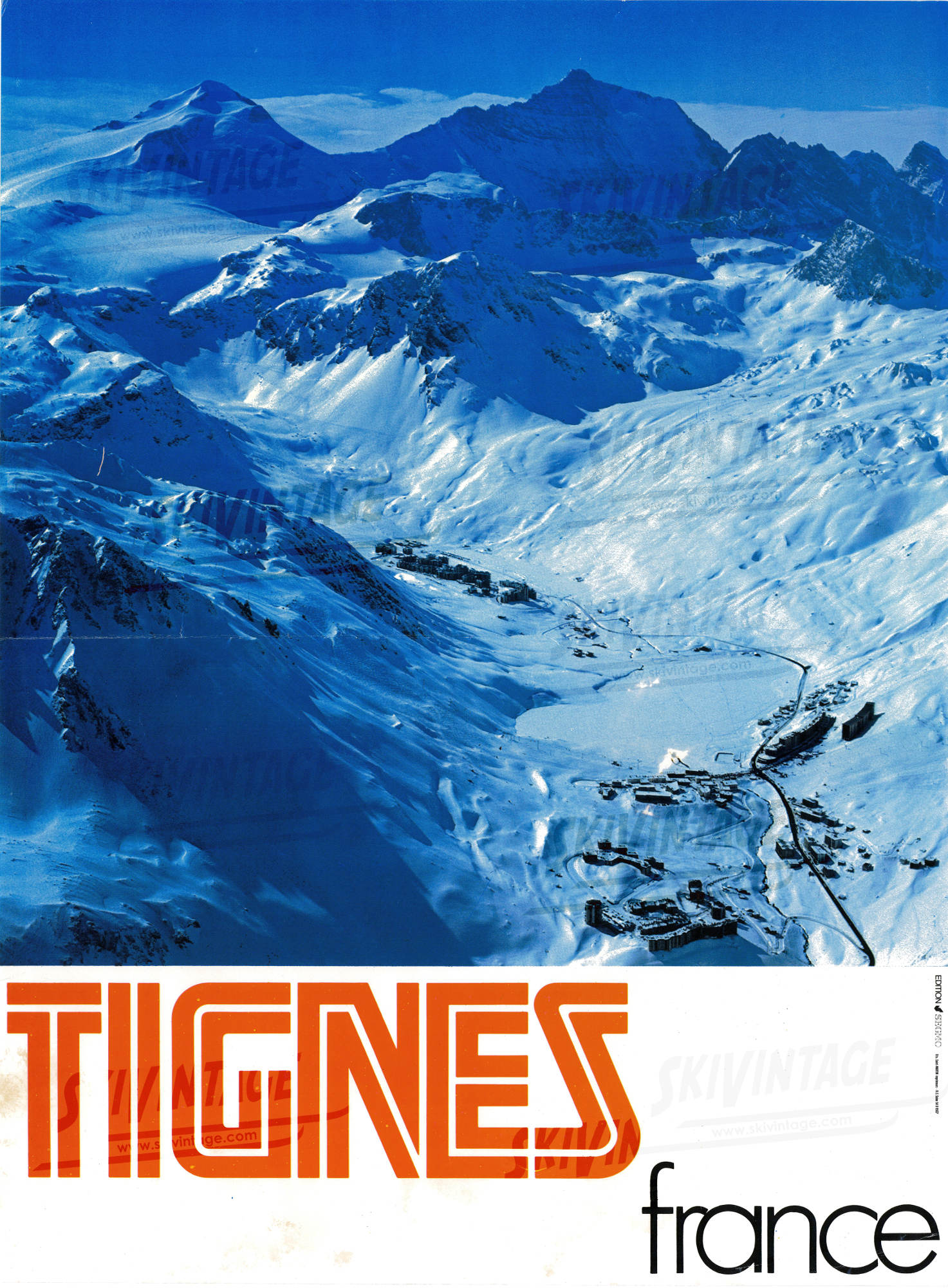 Tignes France - Affiche originale (ca 1975)