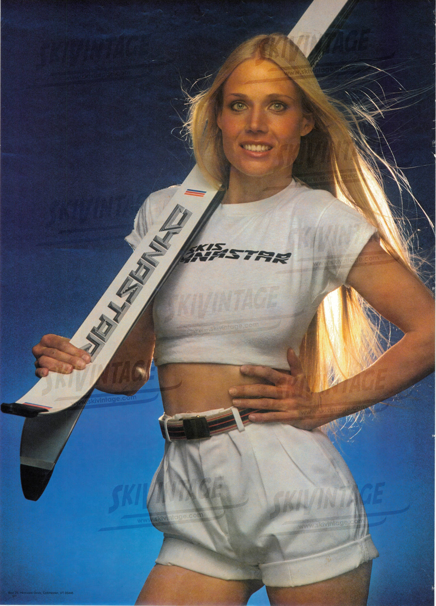 Skis Dynastar - Sexy pin up - Affiche originale (ca 1980)